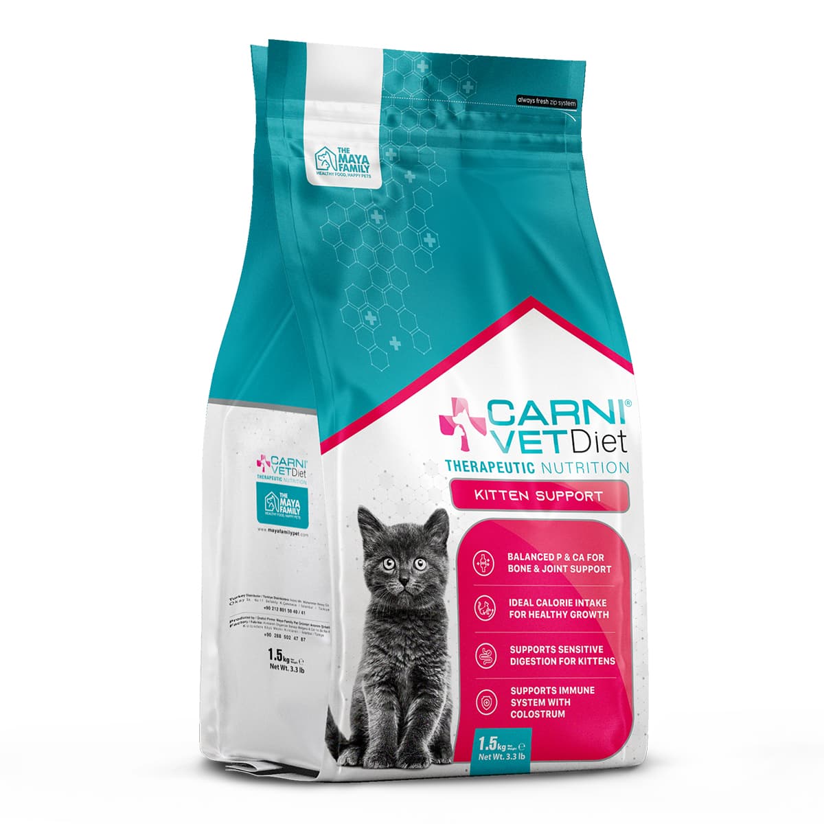 Maya Pet Family Carni Vet Diet Kitten Support - Πλήρης Ζωοτροφή 1.5 Kg ...